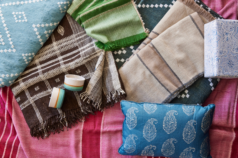 Peter Dunham + Hudson Grace Blue Oona Printed Napkin – Hollywood At Home