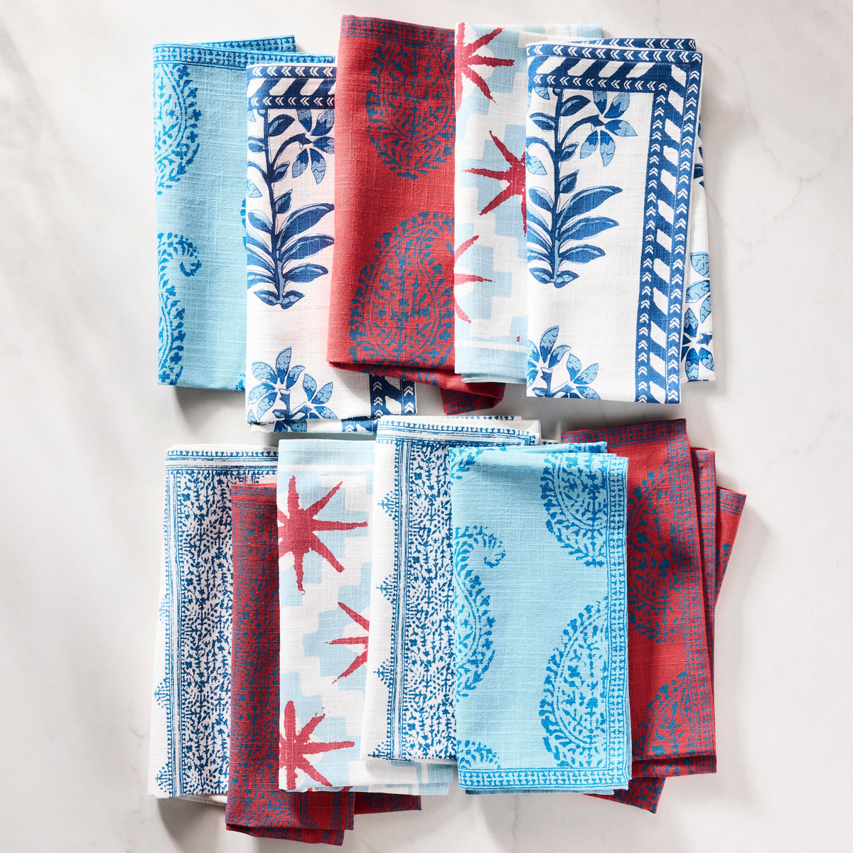Peter Dunham + Hudson Grace Red Fez Stripe Printed Napkin – Hollywood ...