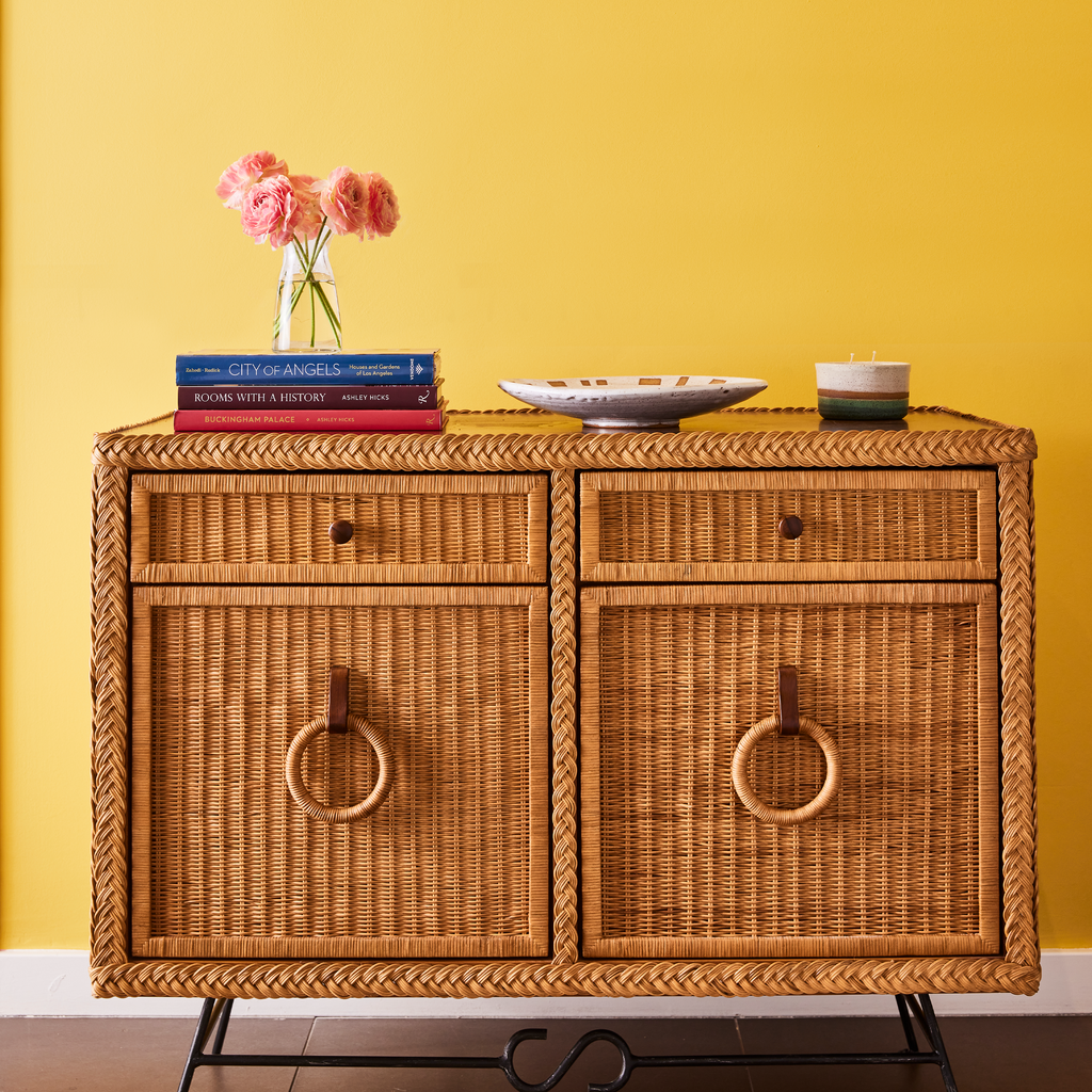 Wicker Cabinet – Hollywood At Home