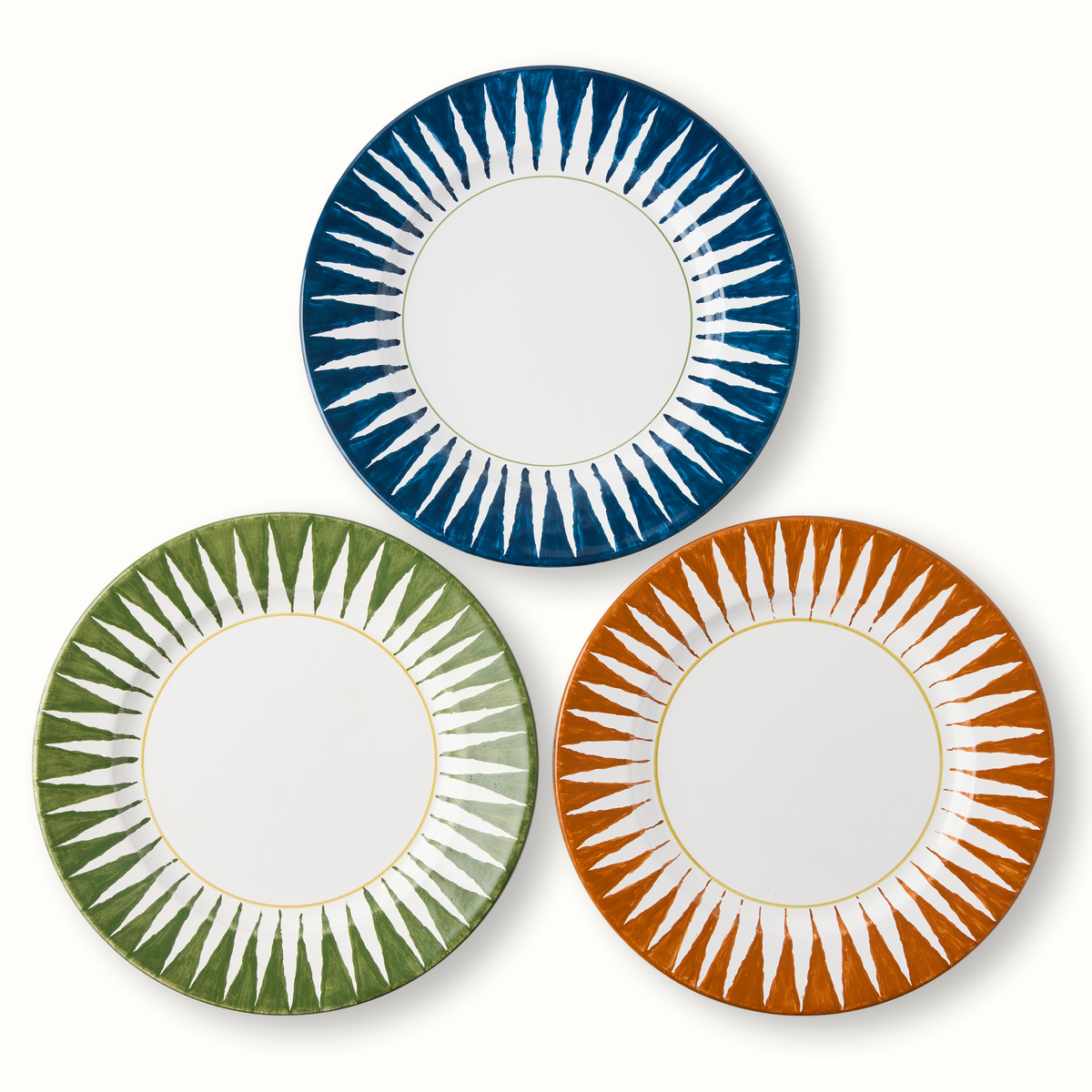 Peter Dunham + Hudson Grace Indigo Blue Sunburst Dinner Plate ...