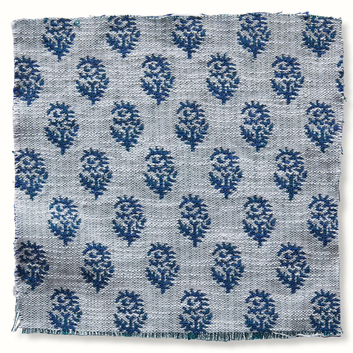 Indoor/Outdoor Pouf in Peter Dunham Textiles Rajmata Indigo on Ocean ...