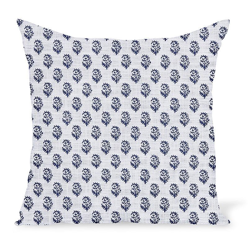 Peter Dunham Textiles Outdoor Rajmata in Navy Pillow – Hollywood At Home