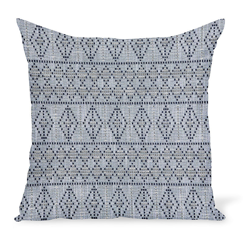 Peter Dunham Textiles Outdoor Souk in Indigo/White on Ocean Pillow ...
