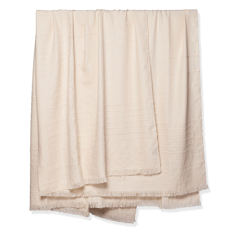 Manta in All White Alpaca Bedcover and Throw – Hollywood At Home